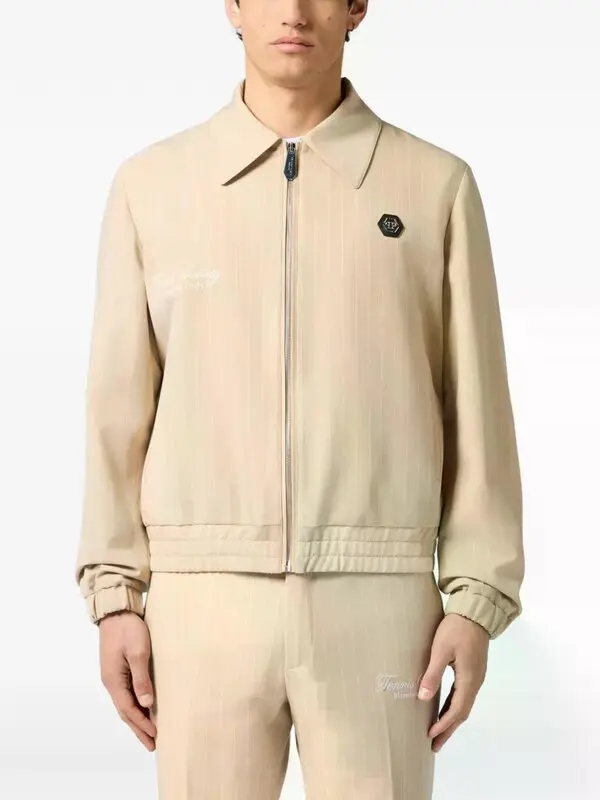 Philipp Plein Pinstripe Zip Jacket