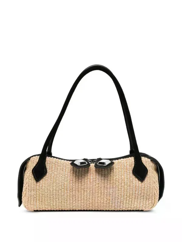 MINOBOSSI Small Anna Woven Shoulder Bag - Neutrals