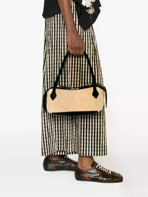 MINOBOSSI Small Anna Woven Shoulder Bag - Neutrals