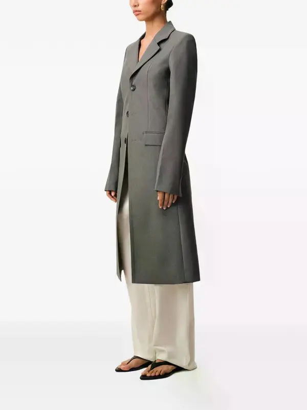 Ami Fitted Single-breasted Coat - Grey