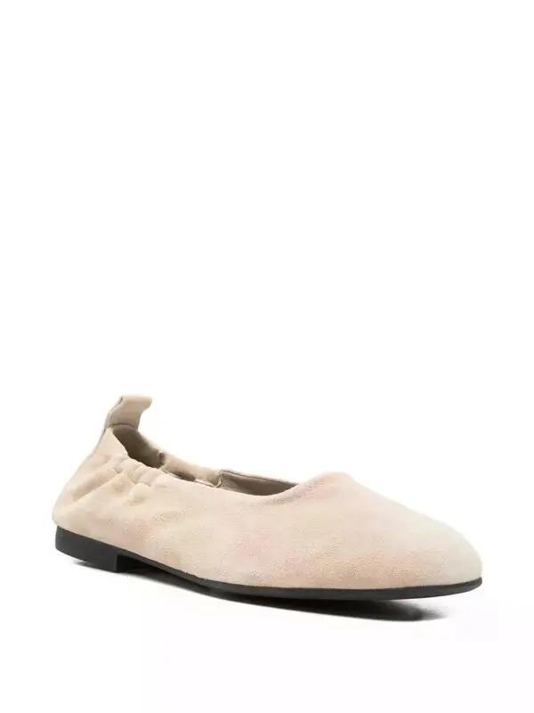 SUMMERY COPENHAGEN Gathered Ballerinas - Neutrals
