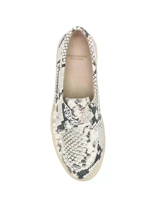 SUMMERY COPENHAGEN Snake Leather Loafers