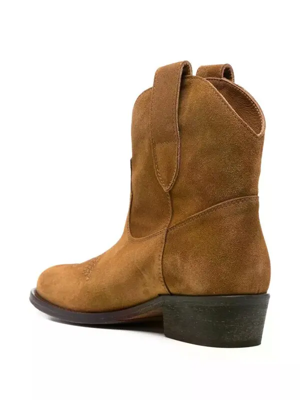 VIA ROMA 15 Embroidered Leather Boots