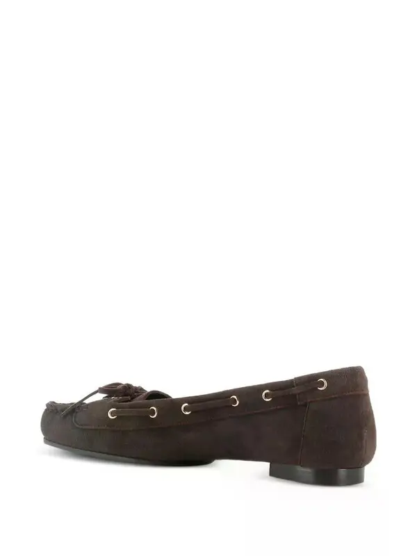 DEL CARLO Bow-detail Loafers - Brown