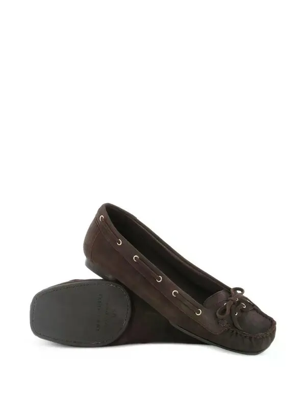 DEL CARLO Bow-detail Loafers - Brown