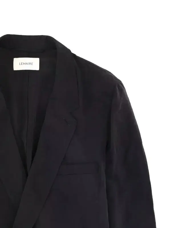 LEMAIRE Double-breasted Jacket With Patch Pockets - Black