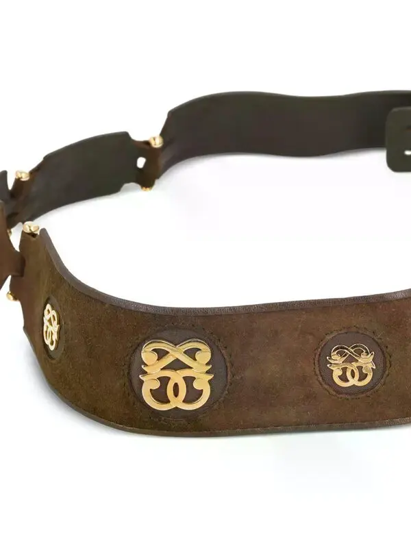 PIROVANO VINTAGE Embellished Suede Belt