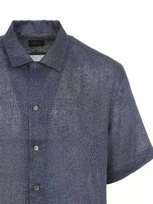 Brioni Patterned Shirt - Blue