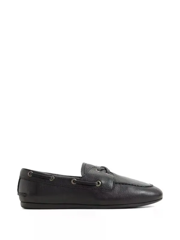 FORTELA Leather Boat Shoes - Black