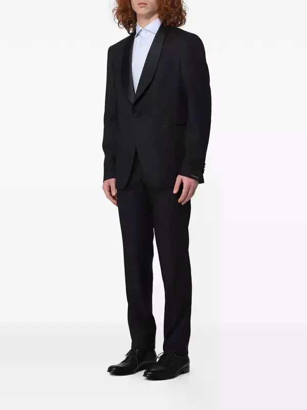 Tagliatore Shawl-lapel Blazer - Blue
