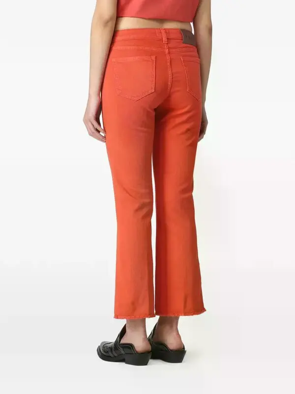 FAY Fringed Flared Trousers - Orange