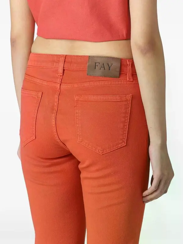 FAY Fringed Flared Trousers - Orange