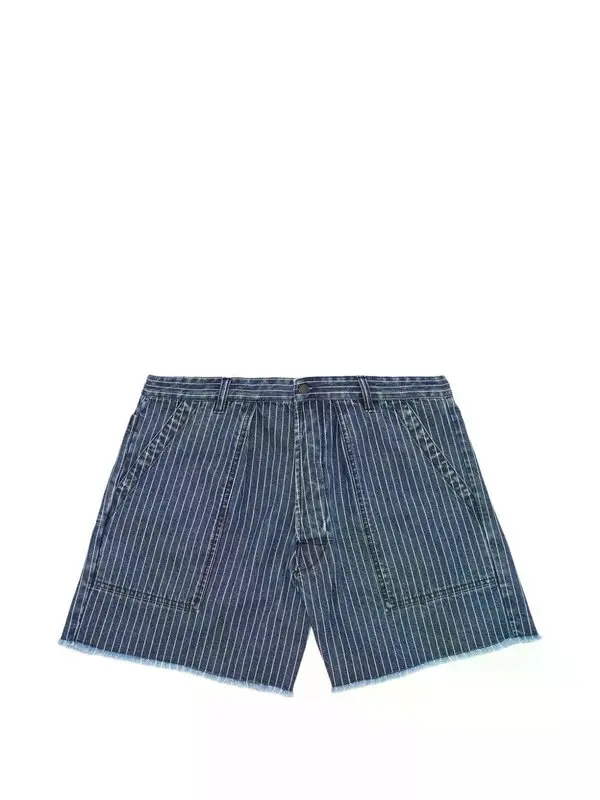 FORTELA Colonel Pinstripe Denim Shorts