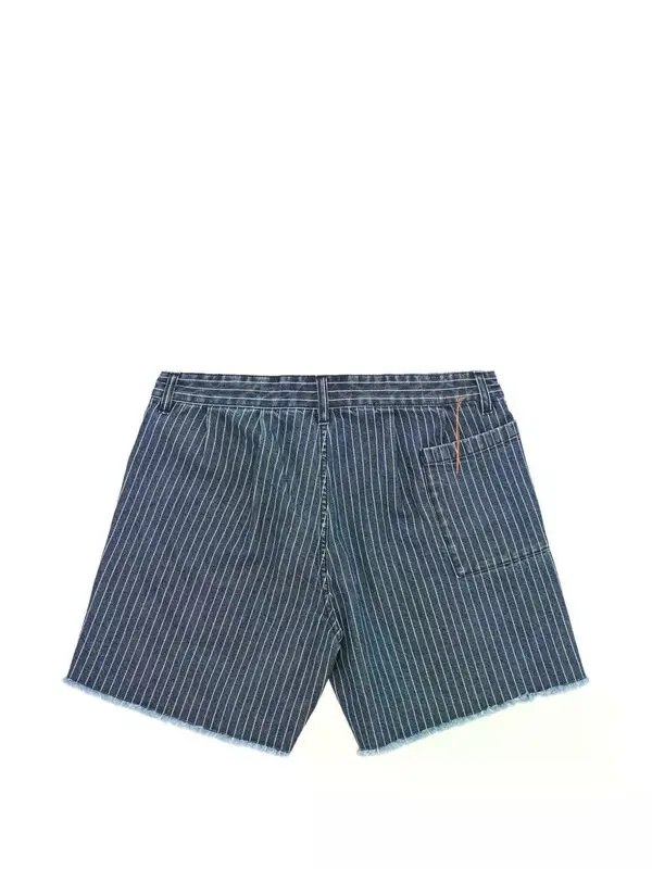 FORTELA Colonel Pinstripe Denim Shorts