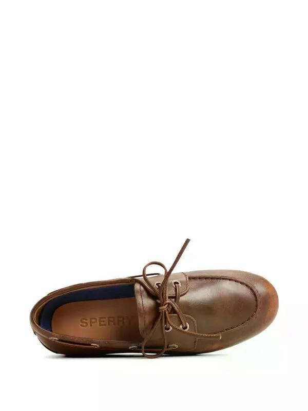 FORTELA Leather Boat Shoes - Brown