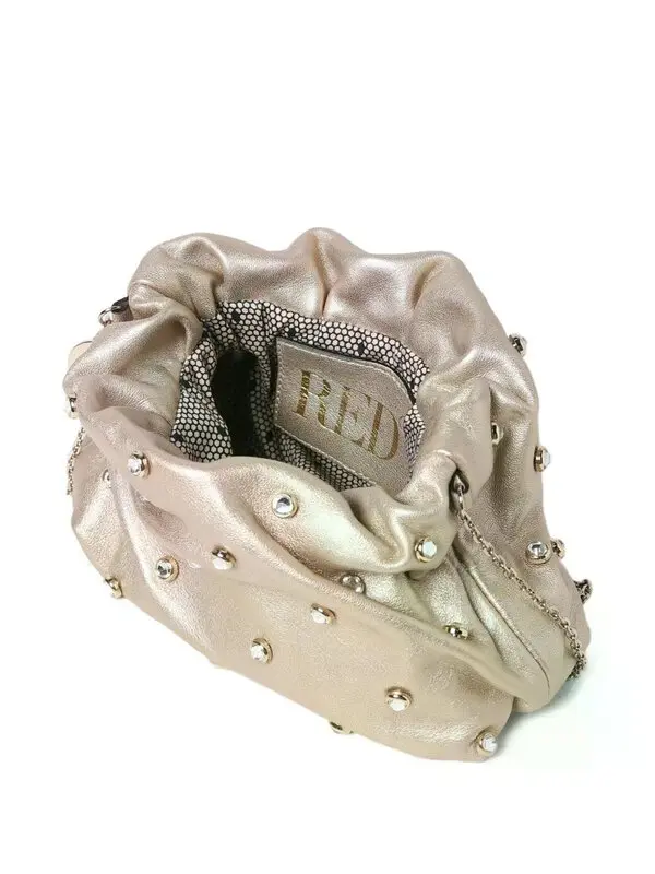 Red Valentino Studded Chain Clutch - Gold