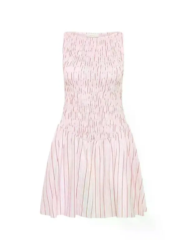 Faithfull The Brand Martina Boat-neck Mini Dress - Pink