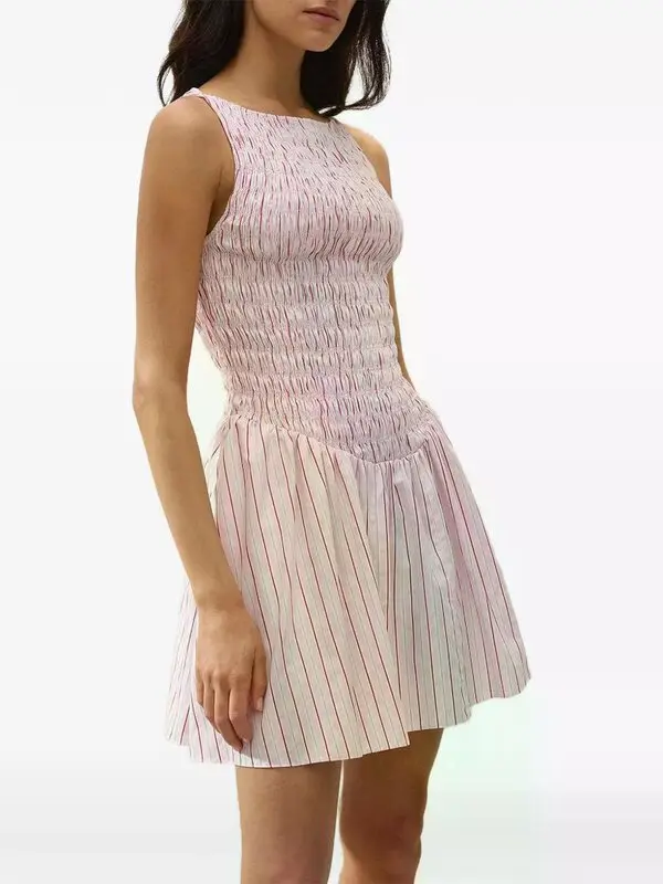 Faithfull The Brand Martina Boat-neck Mini Dress - Pink