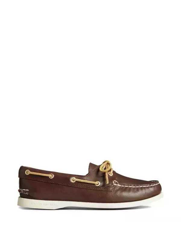 FORTELA Lace-up Leather Boat Shoes