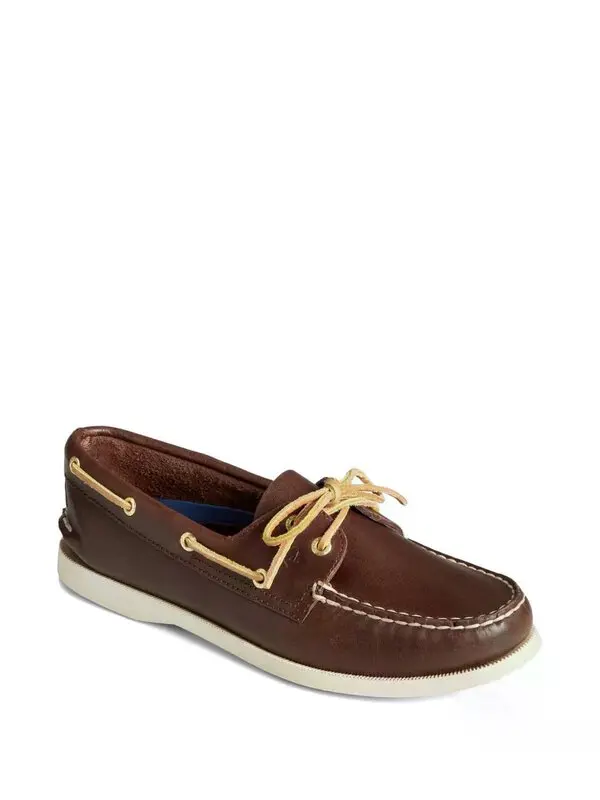 FORTELA Lace-up Leather Boat Shoes