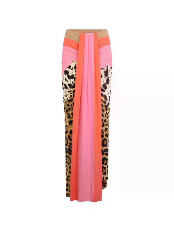 Roberto Cavalli Animal-print Midi Skirt - Pink