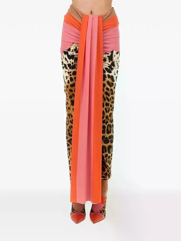 Roberto Cavalli Animal-print Midi Skirt