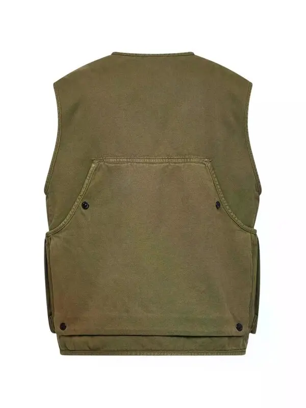 Stone Island V-neck Gilet - Green