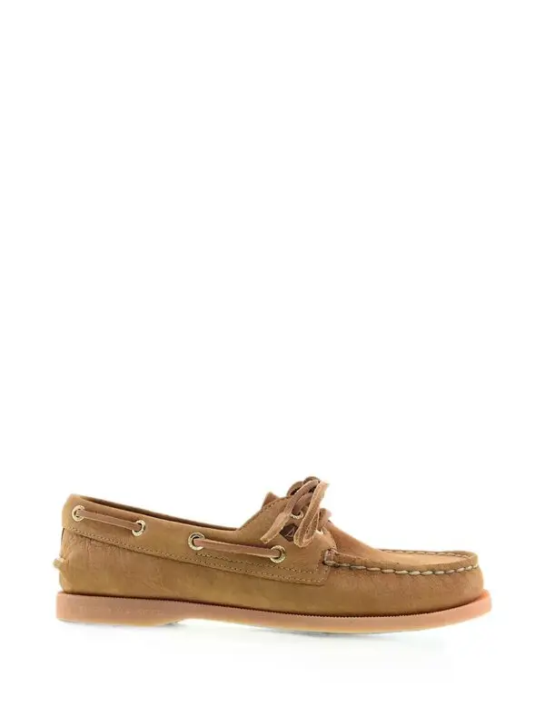 FORTELA Beige Leather Lace-up Loafers