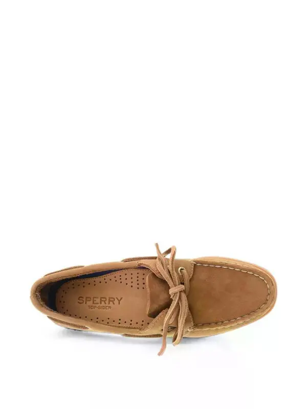 FORTELA Beige Leather Lace-up Loafers