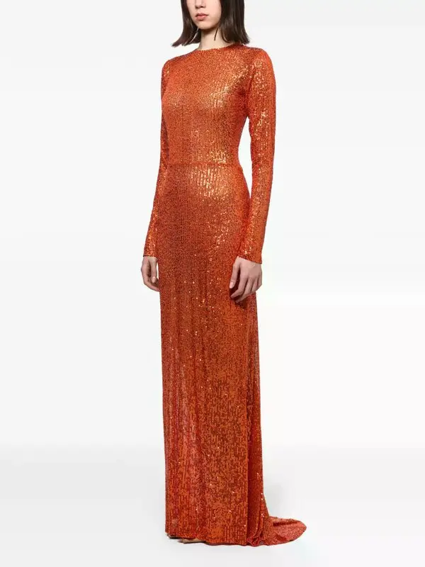 ATU BODY COUTURE Sequin-embellished Maxi Dress - Orange