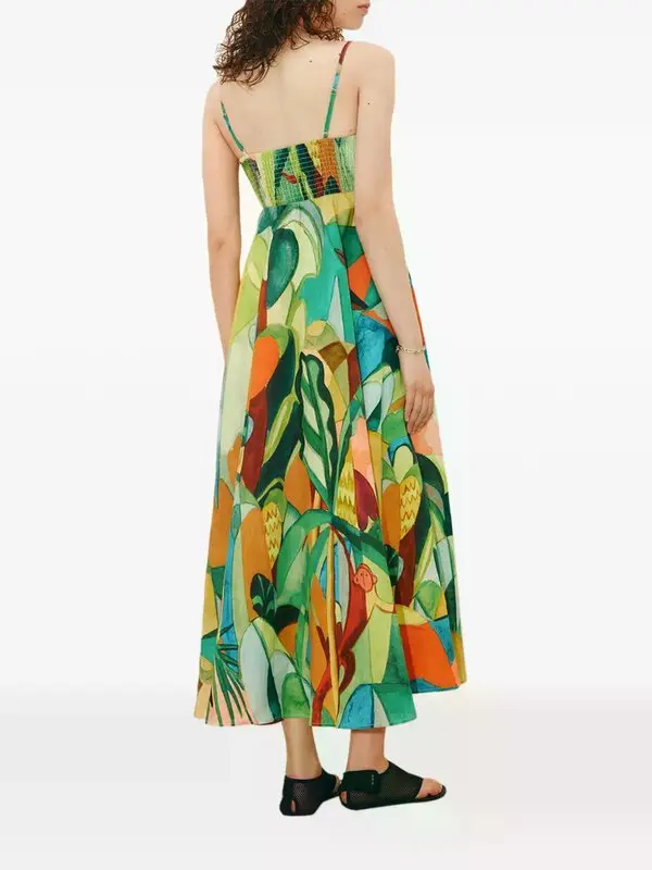 ALEMAIS Mokshini Adjustable-strap Midi Dress - Green
