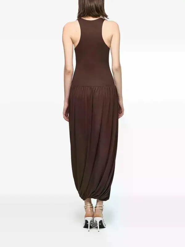 ATU BODY COUTURE Midi Gathered Dress - Brown