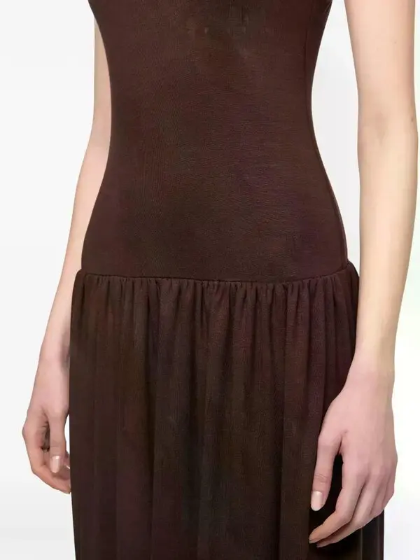 ATU BODY COUTURE Midi Gathered Dress - Brown