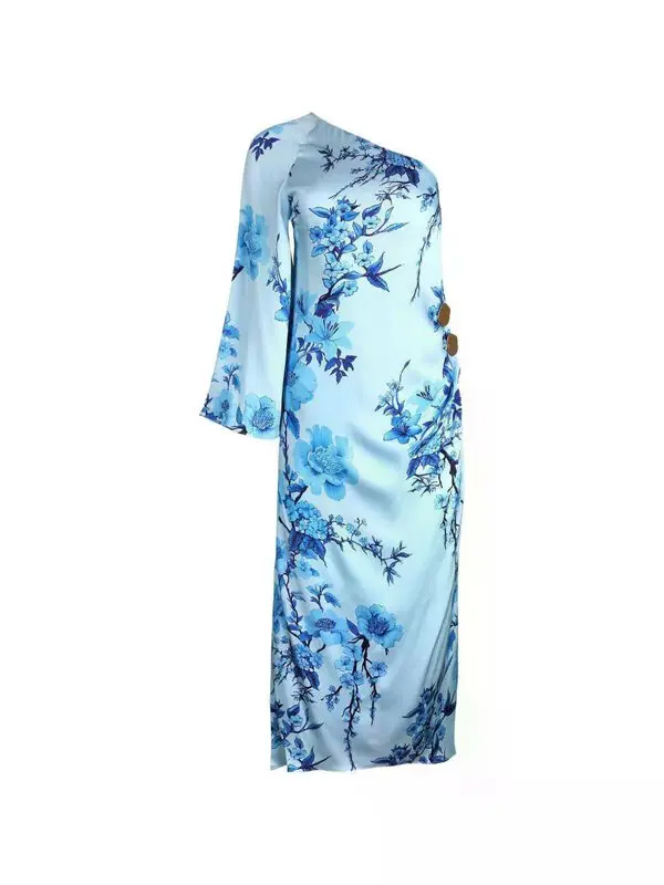 Borgo De Nor Atlantis One-shoulder Midi Dress