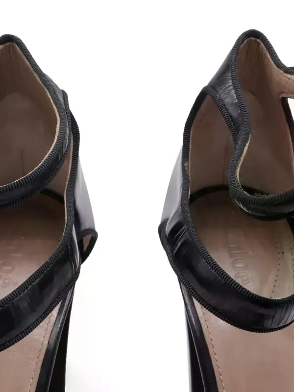 Chloé Natalia Double Strap Leather Sandals