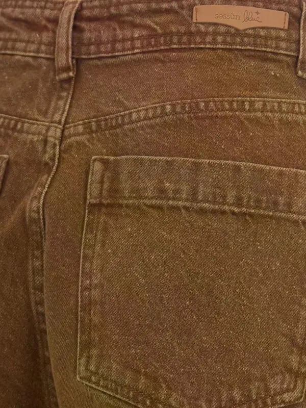 SESSUN Pleated Baggy Trousers - Brown