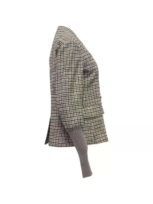Chloé Plaid Single-breasted Blazer