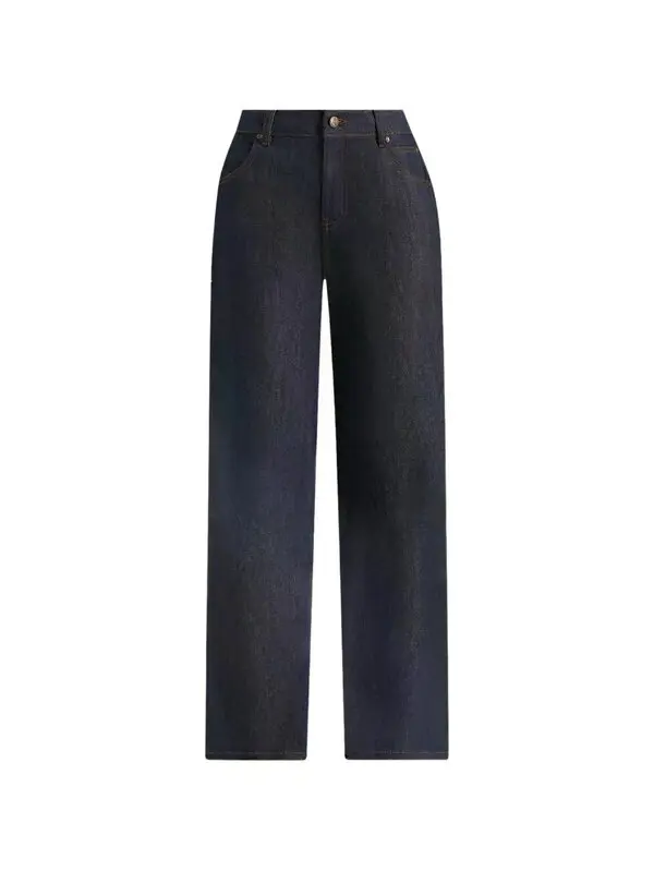 Manière De Voir Maniere De Voir Gia Jacquard High Rise Straight-leg Jeans