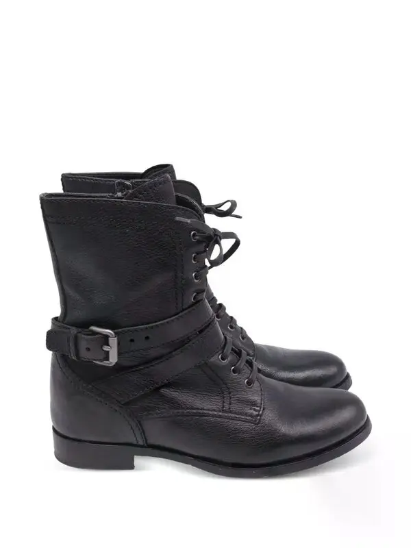 Prada Buckle-detail Combat Boots