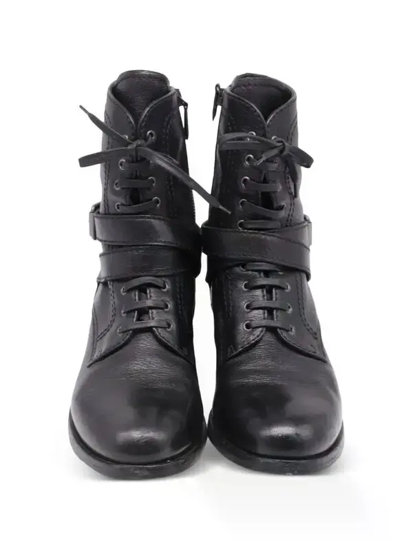 Prada Buckle-detail Combat Boots