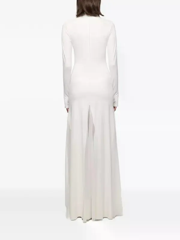 ATU BODY COUTURE Sheer V-neck Maxi Dress
