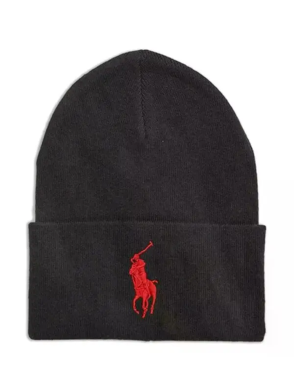 Polo Ralph Lauren Big Pony Cuff Beanie - Black