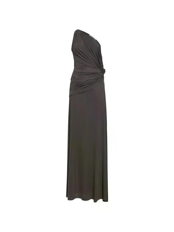 Alex Perry Asymmetric Draped One-shoulder Maxi Dress - Grey