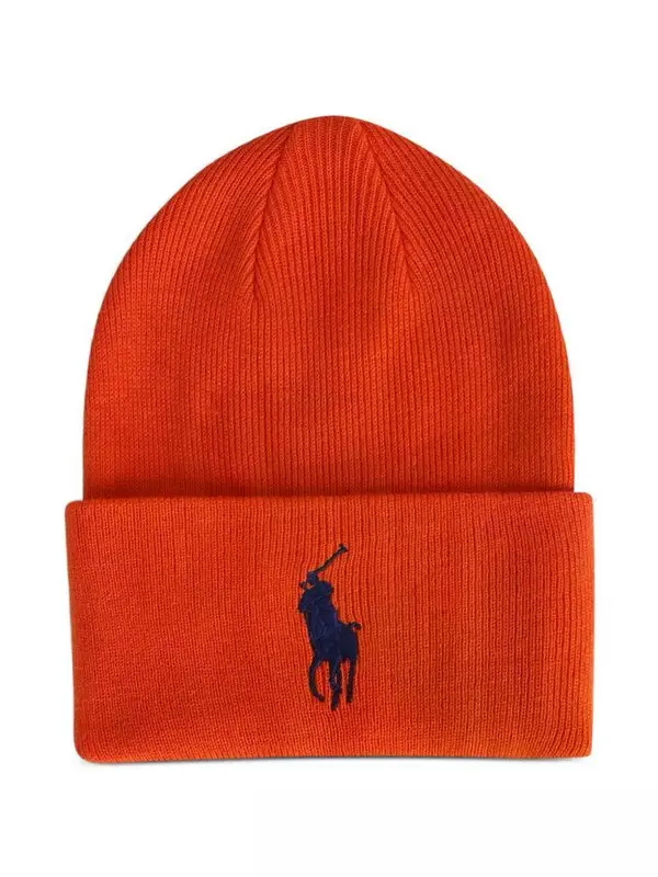 Polo Ralph Lauren Big Pony Cuff Beanie - Orange