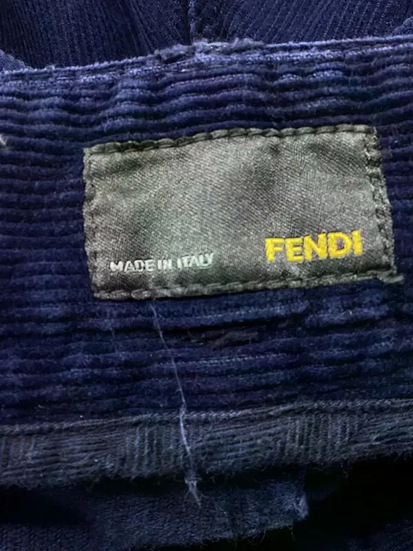 Fendi Corduroy Regular-fit Trousers - Blue