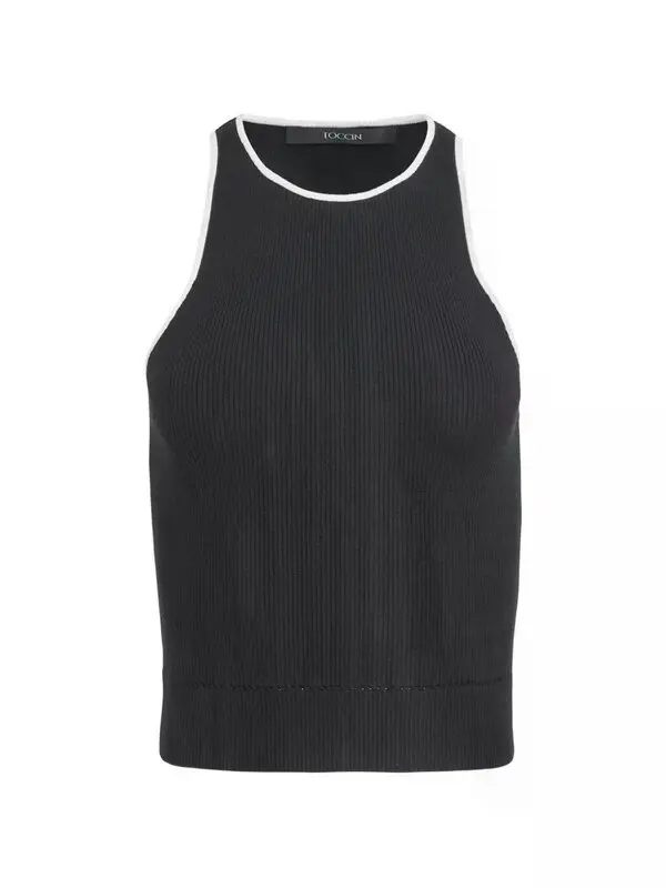 TOCCIN Avery Trimmed Tank Top - Black