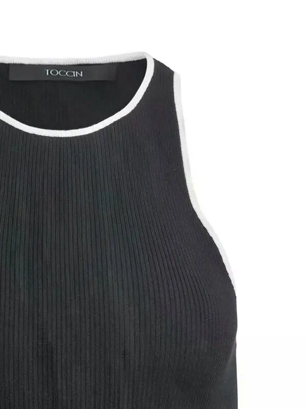 TOCCIN Avery Trimmed Tank Top - Black