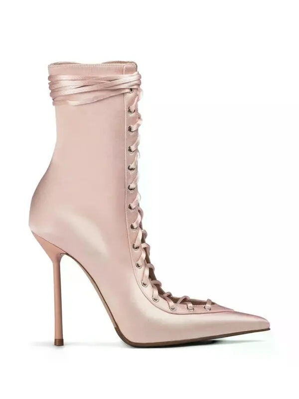 LE SILLA Colette Lace-up Ankle Boots - Pink