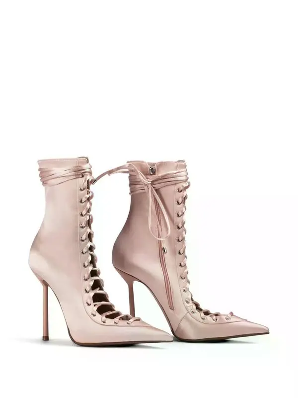 LE SILLA Colette Lace-up Ankle Boots - Pink