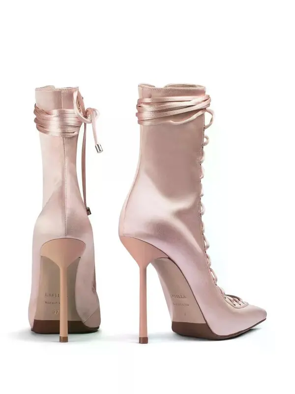 LE SILLA Colette Lace-up Ankle Boots - Pink